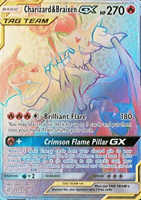 2019 Pokemon Sun & Moon Cosmic Eclipse 251/236 Charizard & Braixen Tag Team GX Value null ...