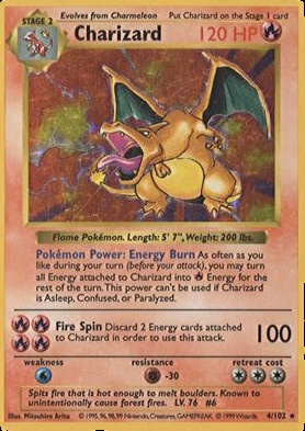1999 Pokemon Base Set Shadowless 4/102 Charizard Value null ...