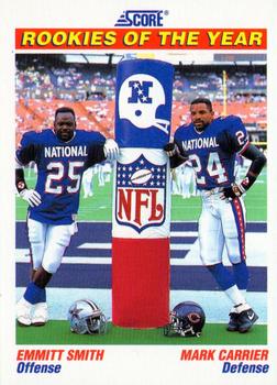 1991 Score #675 Emmitt Smith / Mark Carrier ROY Value null ...