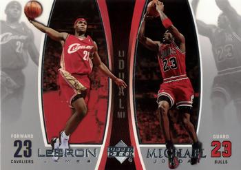 2005 Upper Deck Michael Jordan/LeBron James #LJMJ9 Michael Jordan ...