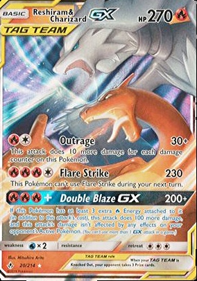 2019 Pokemon Sun & Moon Unbroken Bonds 20/214 Reshiram & Charizard Tag Team GX Value null ...