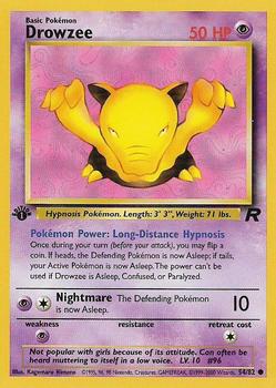2000 Pokemon Team Rocket First Edition 54/82 Drowzee Value null ...