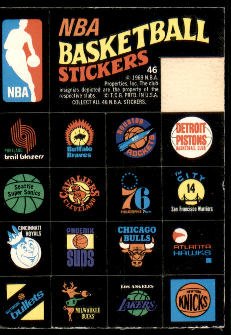 1971 Topps Trios Stickers #46 NBA Team Logos Value null | Collectibles.com
