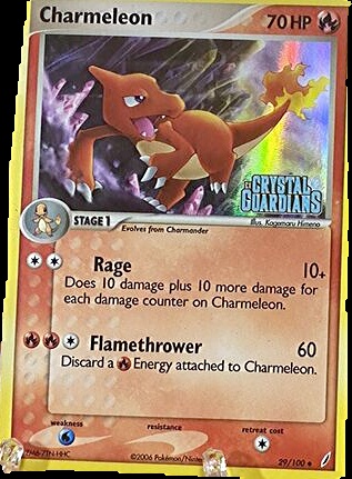 2006 Pokemon EX Crystal Guardians Reverse-Holos 29/100 Charmeleon Value ...