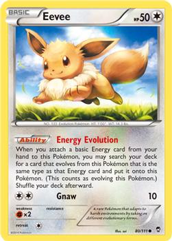2014 Pokemon XY Furious Fists 80 Eevee Value null | Collectibles.com