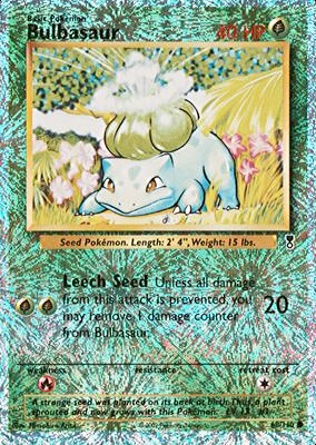 2002 Pokemon Legendary Collection Reverse Holographic 68 Bulbasaur ...