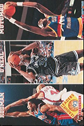 1993 Hoops #284 Dennis Rodman / Shaquille O'Neal / Dikembe Mutombo ...