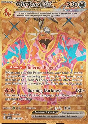 2023 Pokemon Scarlet & Violet Obsidian Flames 228/197 Charizard ex ...