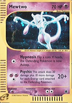 2002 Pokemon Expedition Base Set Reverse Holo 20 Mewtwo Value null ...