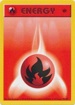 1999 Pokemon Base Set 1st Edition 98/102 Fire Energy Value null ...