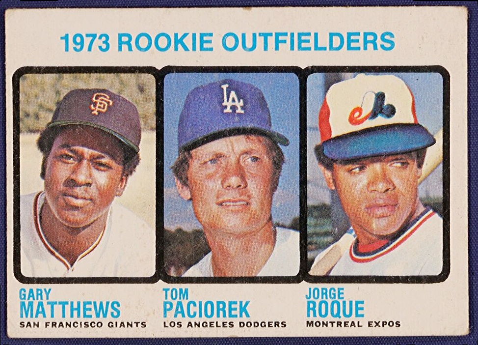 1973 Topps #606 Gary Matthews / Tom Paciorek / Jorge Roque Value null ...