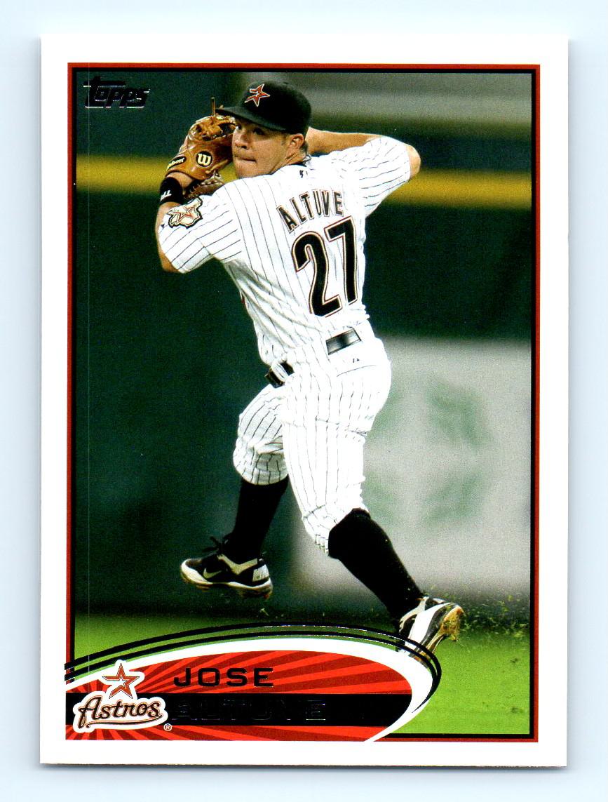 2012 Topps #187 ERR / ERR: 3B/W/SP in stats header Jose Altuve Value ...