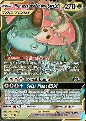 Venusaur & Snivy Tag Team GX Trading Cards: Values, Rookies & Hot Deals